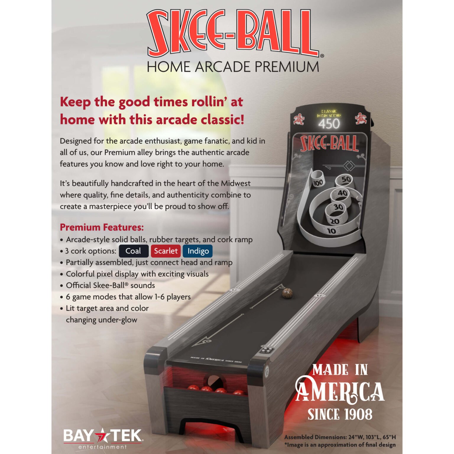 Skee-Ball Home Arcade Premium for Sale | Classic Game, Modern